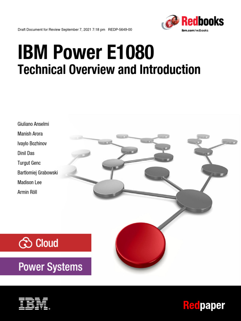 IBM Power E1080 Technical Overview and Introduction Redp5649 | PDF ...