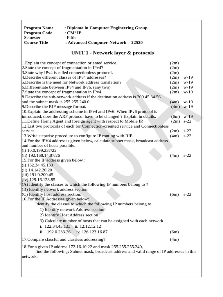 Questions and Answers | PDF | I Pv6 | Ip Address