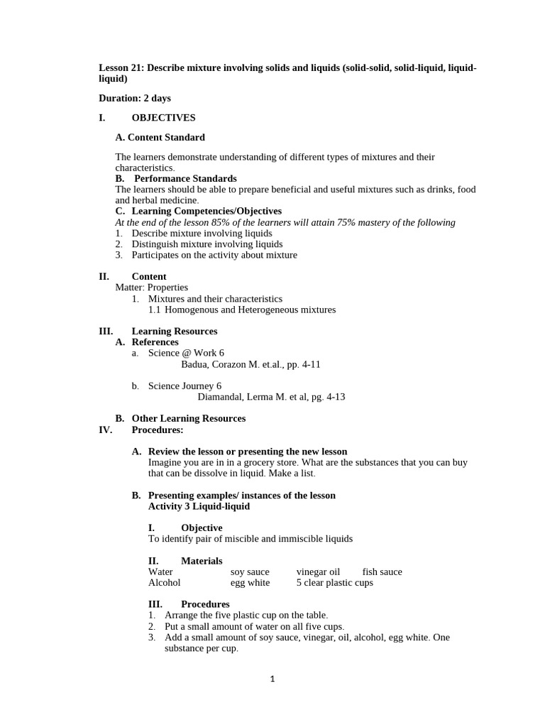 Understanding Solid-Liquid Mixtures | PDF | Mixture | Liquids