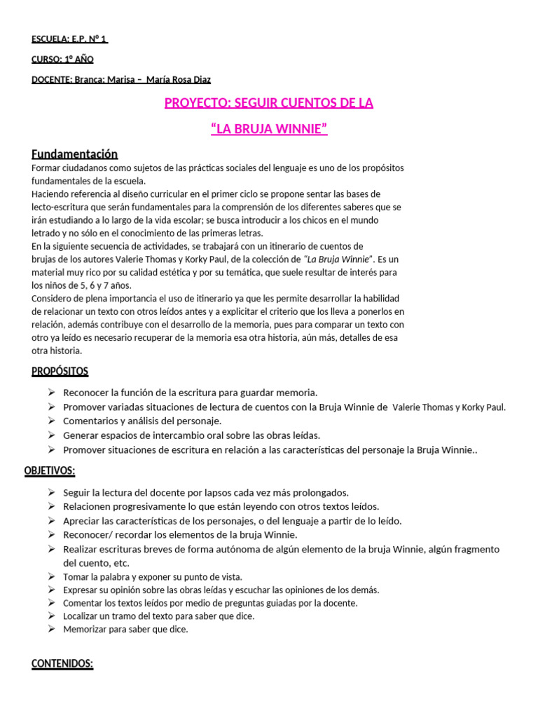 Sec. La Bruja Winnie | PDF