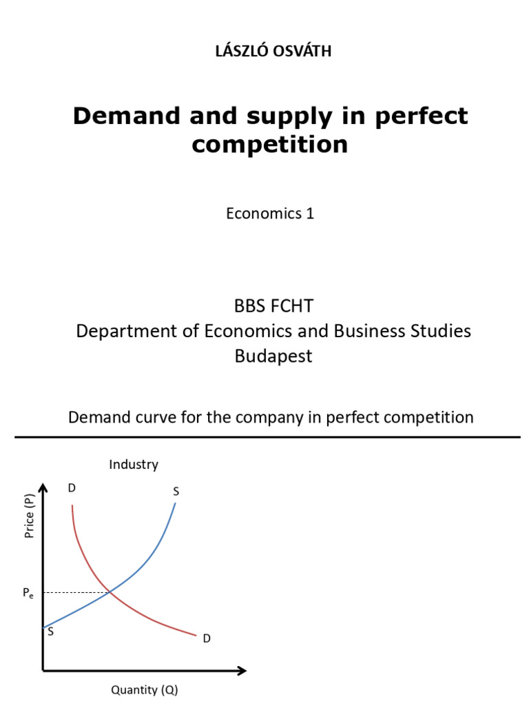 PPT Demand and Supply in Perfect Competition | PDF | Supply (Economics ...