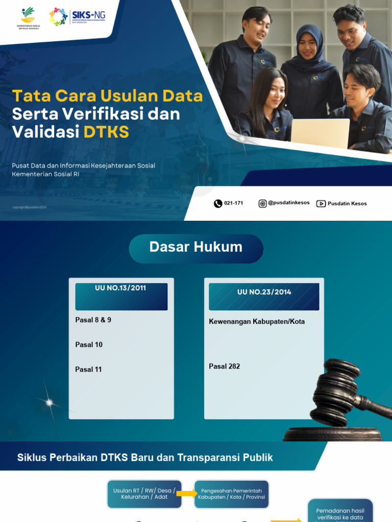 2200 - Tata Cara Usulan Serta Verifikasi Dan Validasi DTKS New | PDF