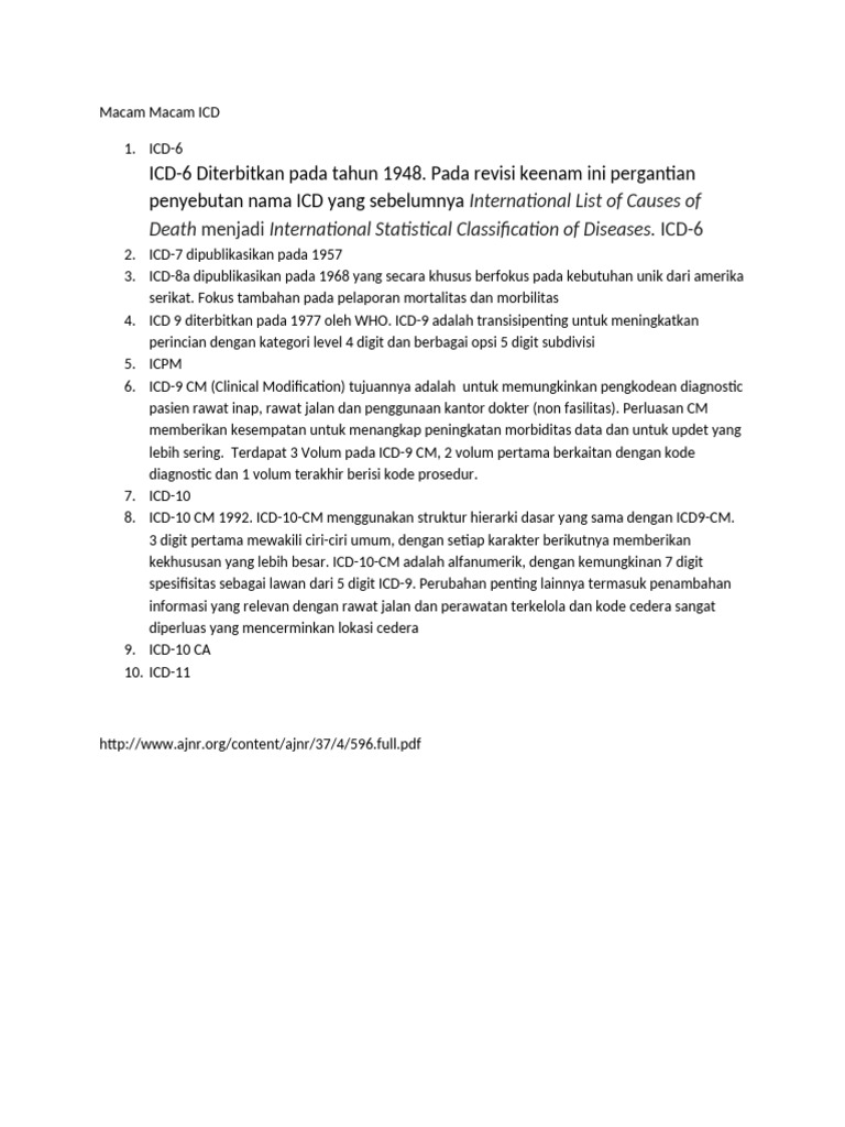 Macam Macam ICD | PDF | Sains & Matematika