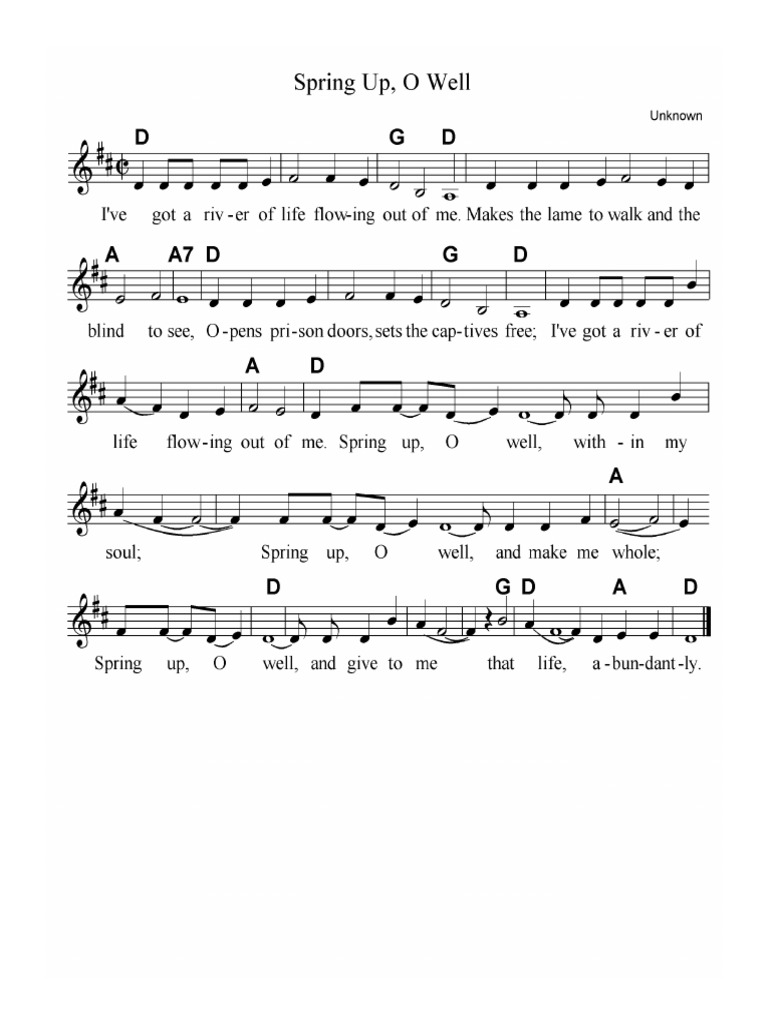 Spring Up, O Well | PDF