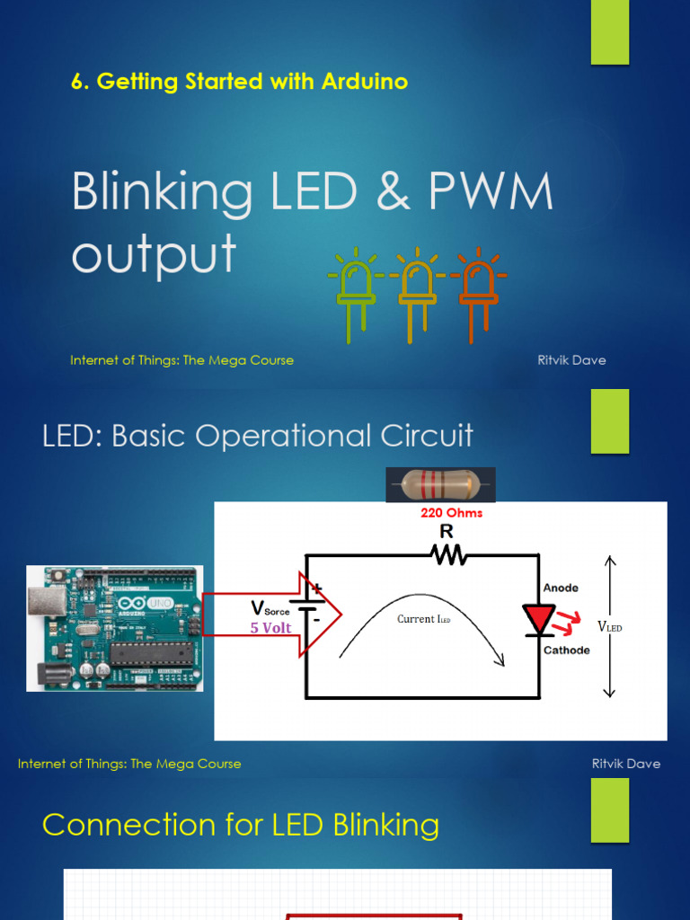 4.1 Blinking LED and PWM Output | PDF | Computers