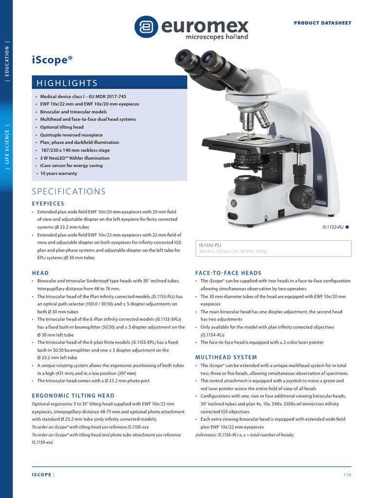 ISCOPE MULTIHEAD | PDF | Angular Resolution | Lenses