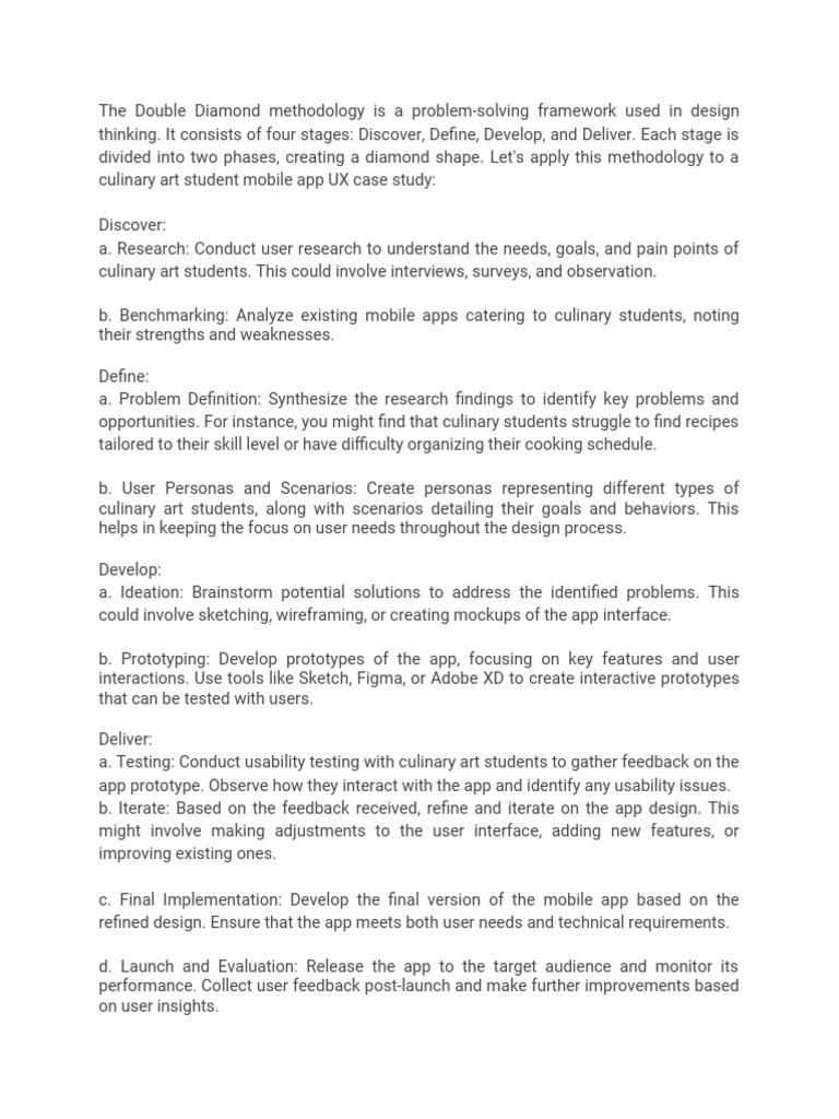 culinary art student mobile app UX case study | PDF | Usability ... culinary art student mobile app UX case study | PDF | Usability ...