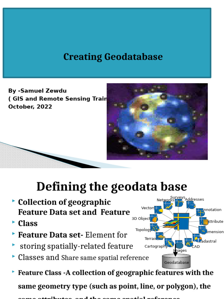 Creating Geodat Base | PDF | Computing | Data