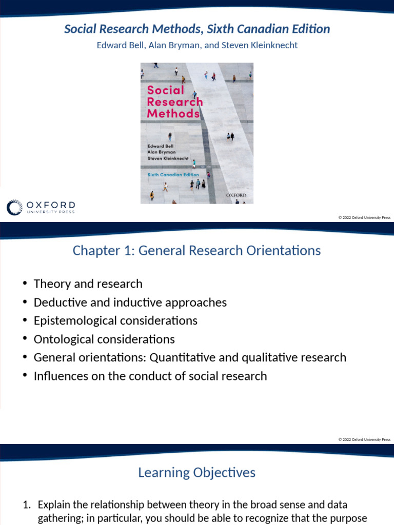 Bryman6ce Lectureppt ch01 | PDF | Theory | Quantitative Research