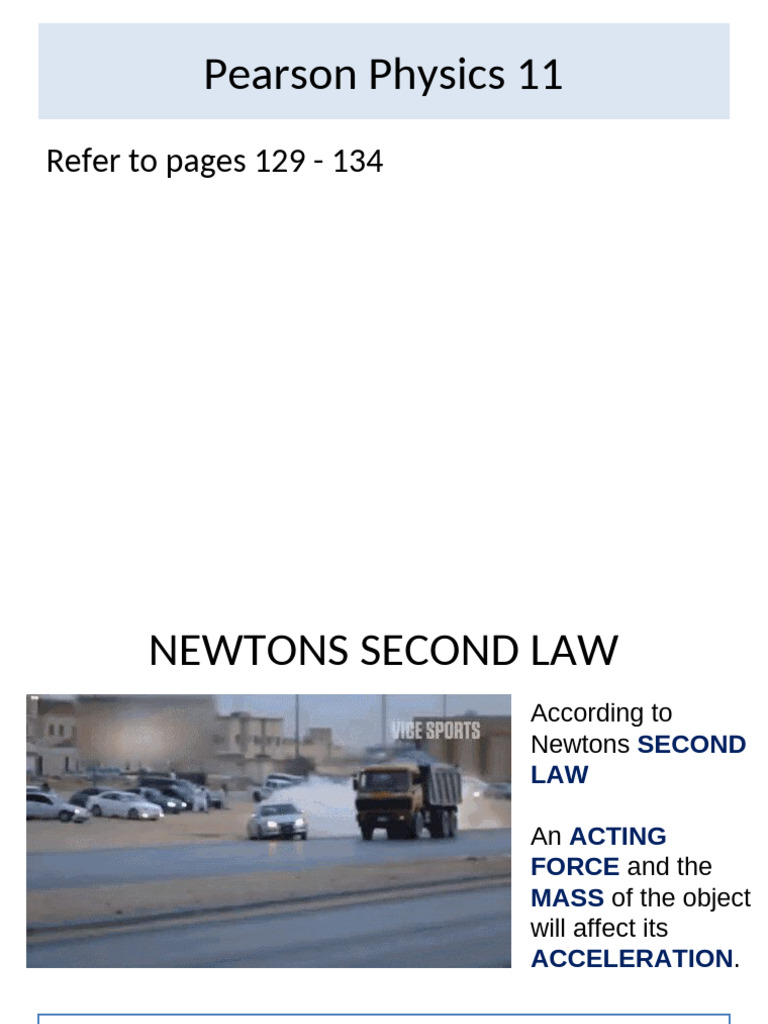 Newton's Second Law Calculations Guide | PDF | Force | Mass