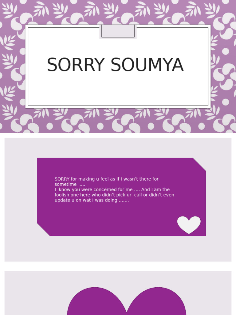 Sorry Soumya | PDF