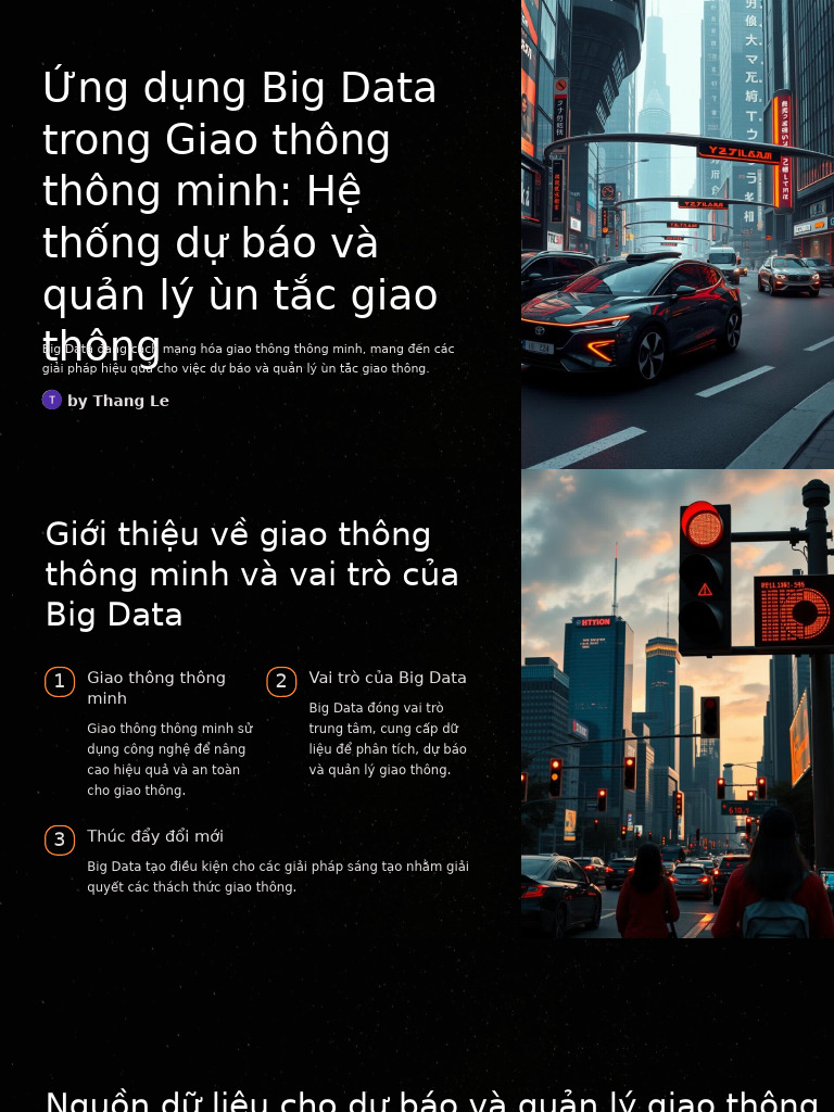 Ung Dung Big Data Trong Giao Thong Thong Minh He Thong Du Bao Va Quan Ly Un Tac Giao Thong | PDF