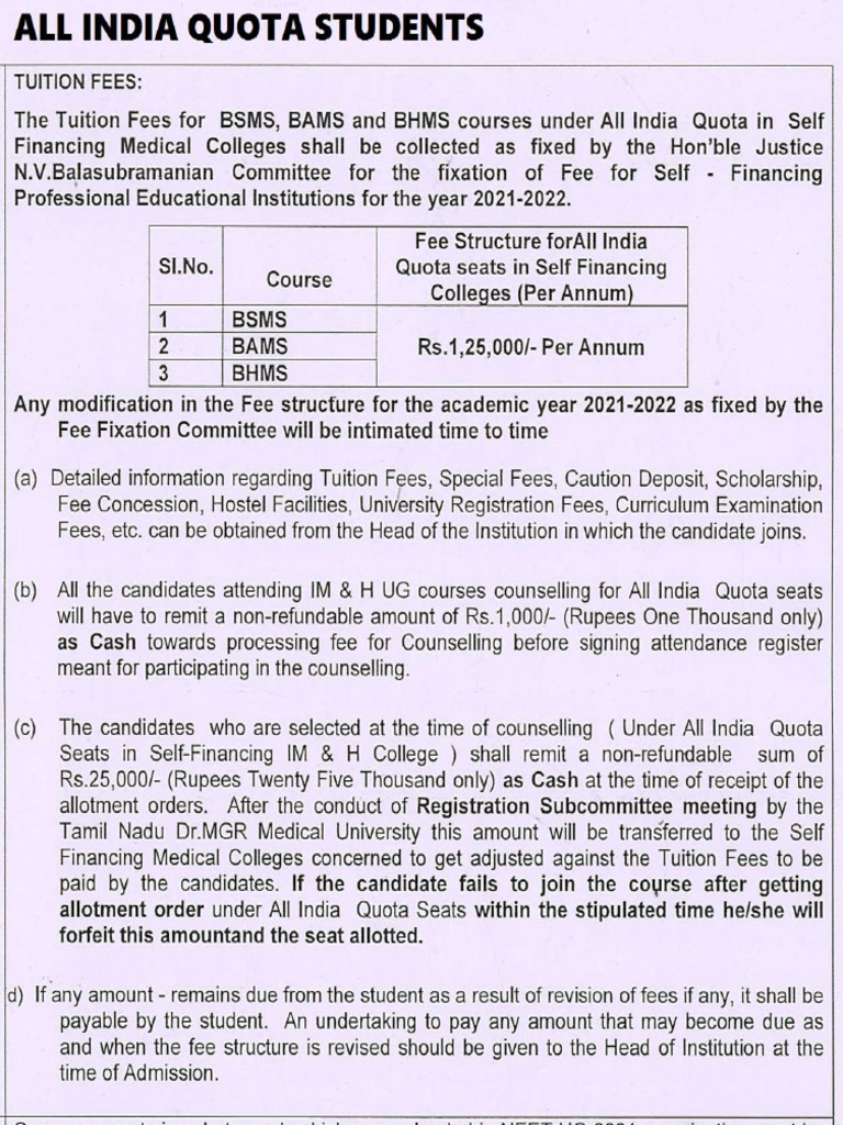 Fees Structure | PDF
