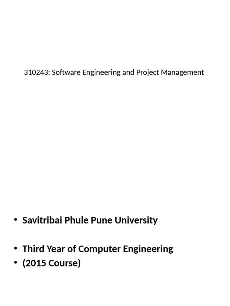 Sepm First Lecture PPT | PDF | Agile Software Development | Software Development Process