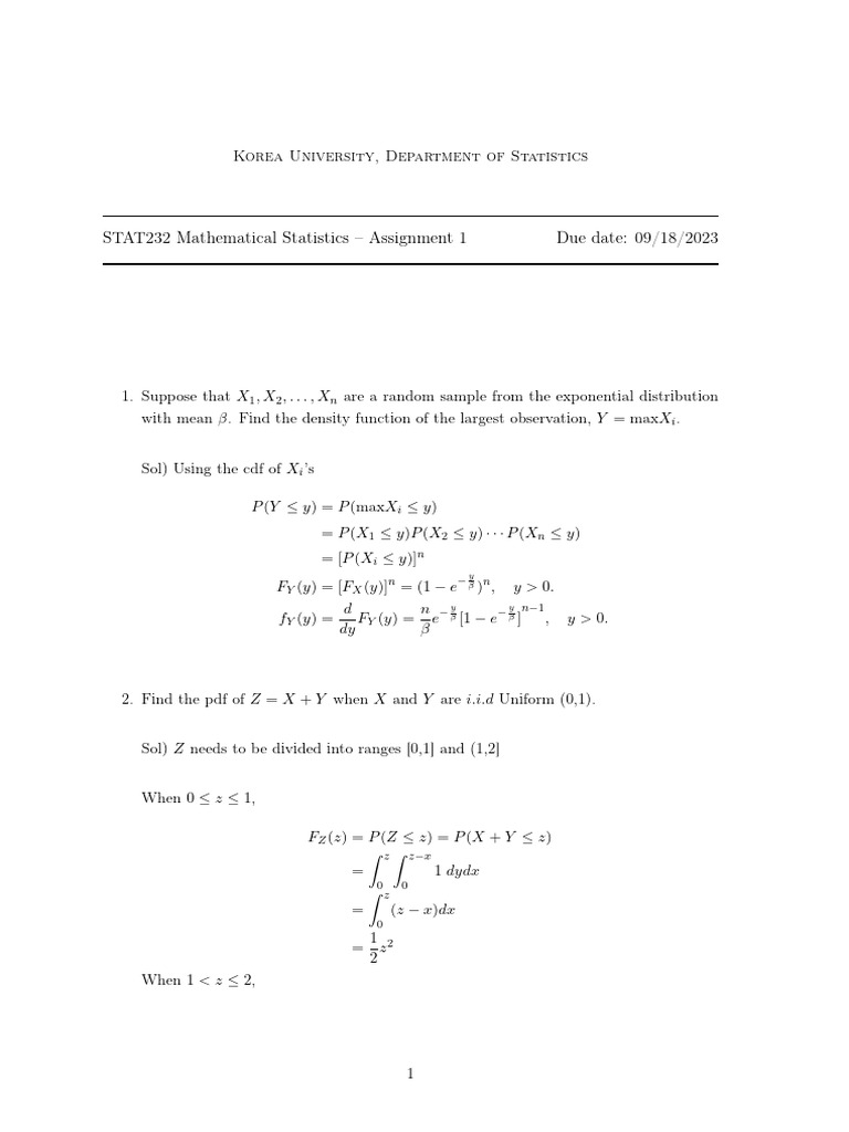 hw1 (Solution) | PDF | Analysis | Mathematical Analysis
