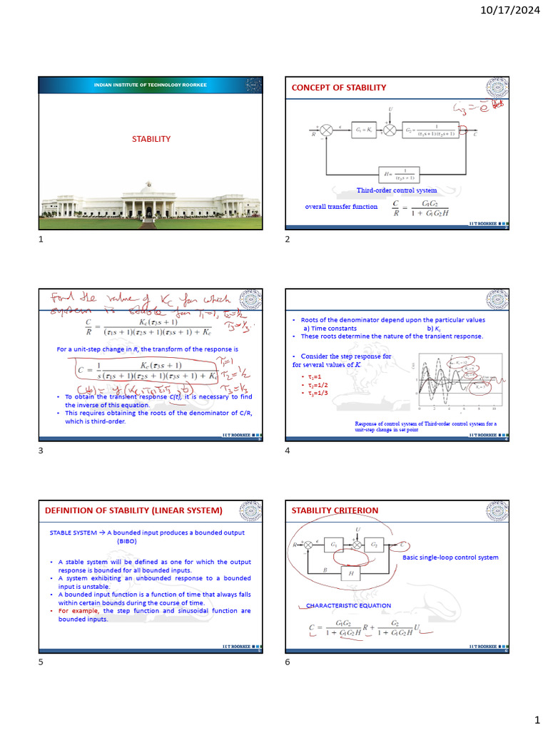 PDC - VCS, IITR - 06 Stability | PDF | Stability Theory | Complex Number