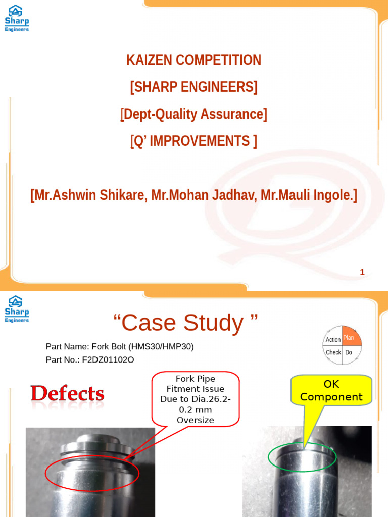 Kaizen Comp. Presentation | PDF | Machining | Cutting Tools
