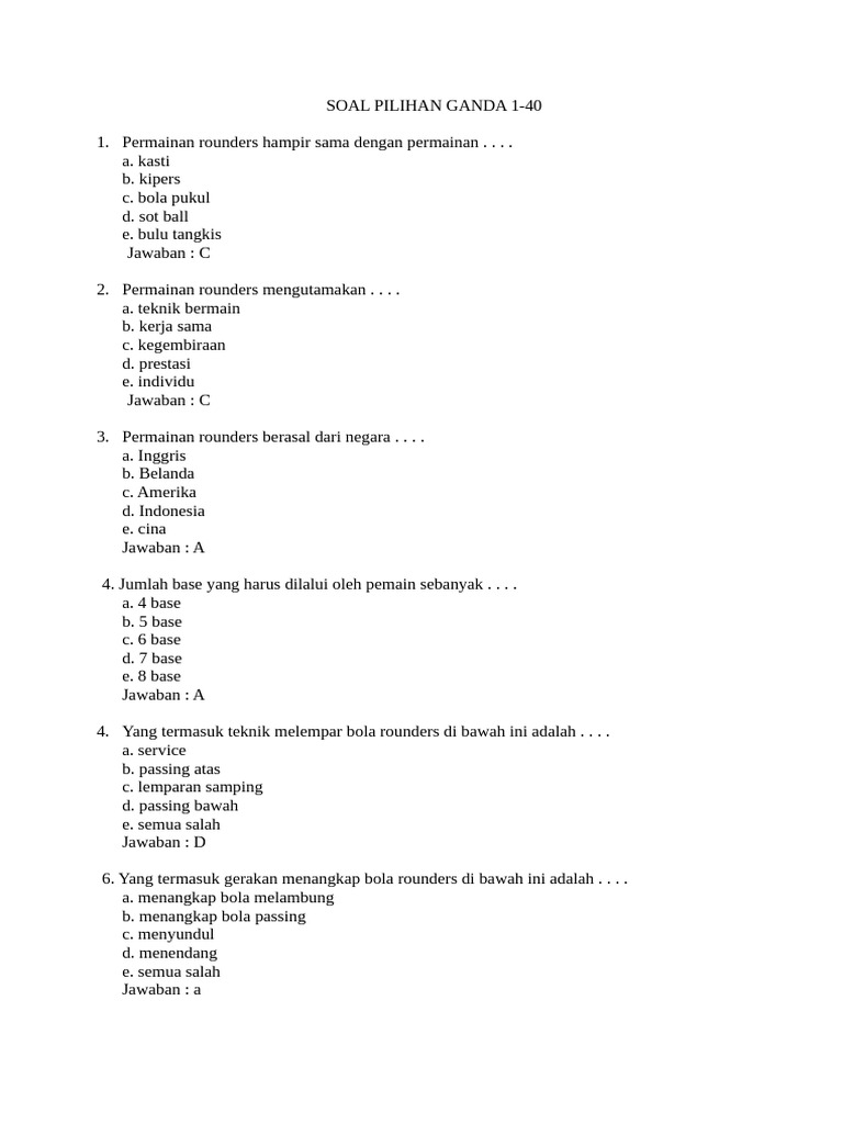 Soal Psas Pjok Kelas Xii | PDF | Game & Aktivitas | Metode & Bahan Ajar