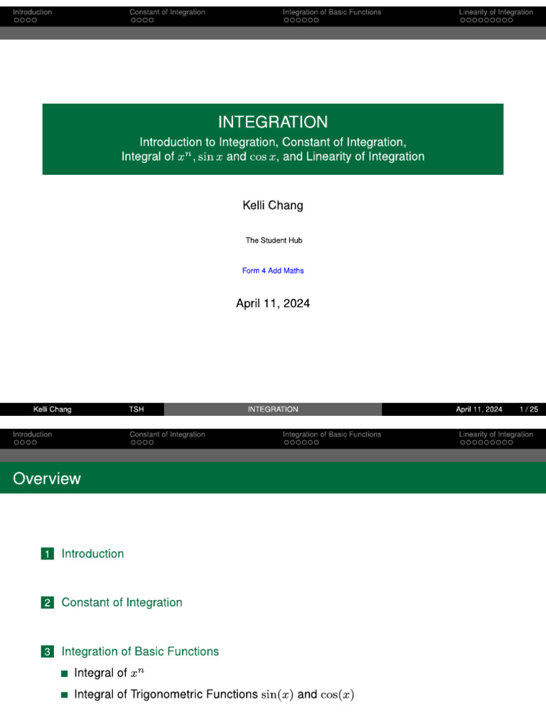38 Integration I | PDF