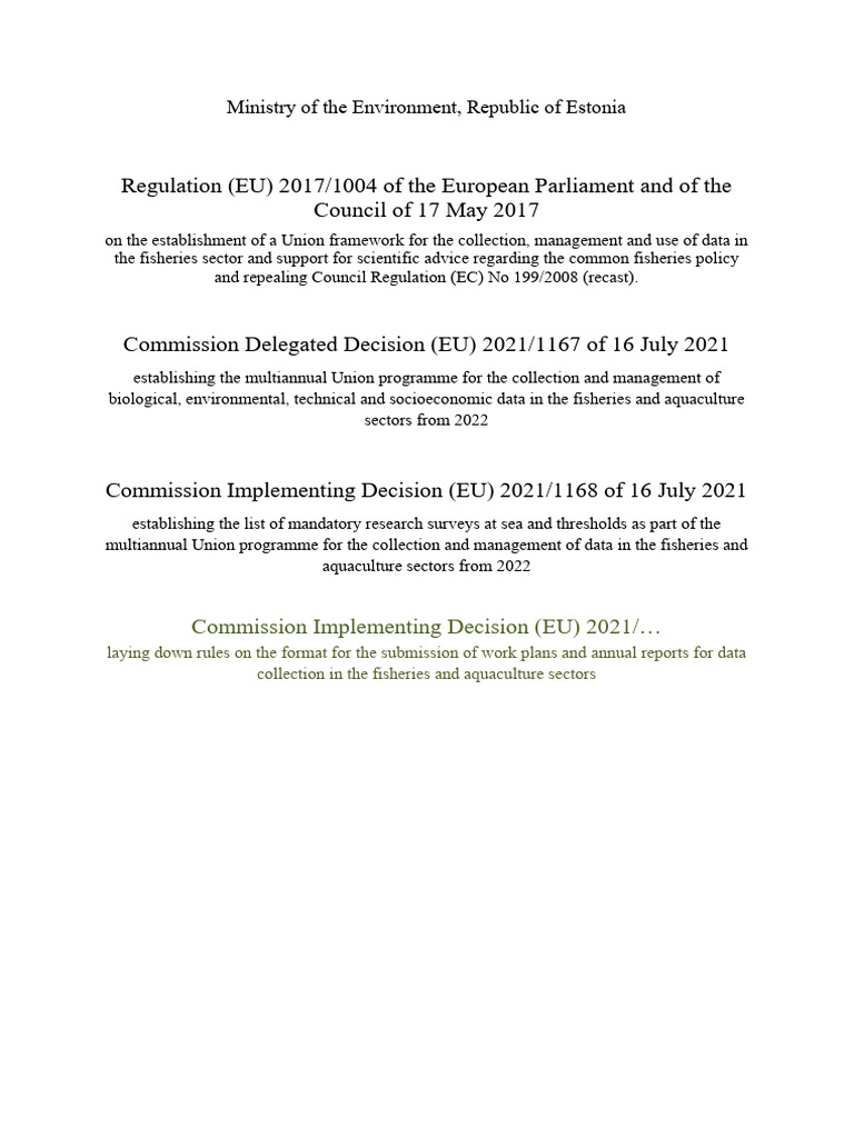 Kalandus Akp Tööplaan Eesti 2022 2027 | PDF | Trawling | Salmon