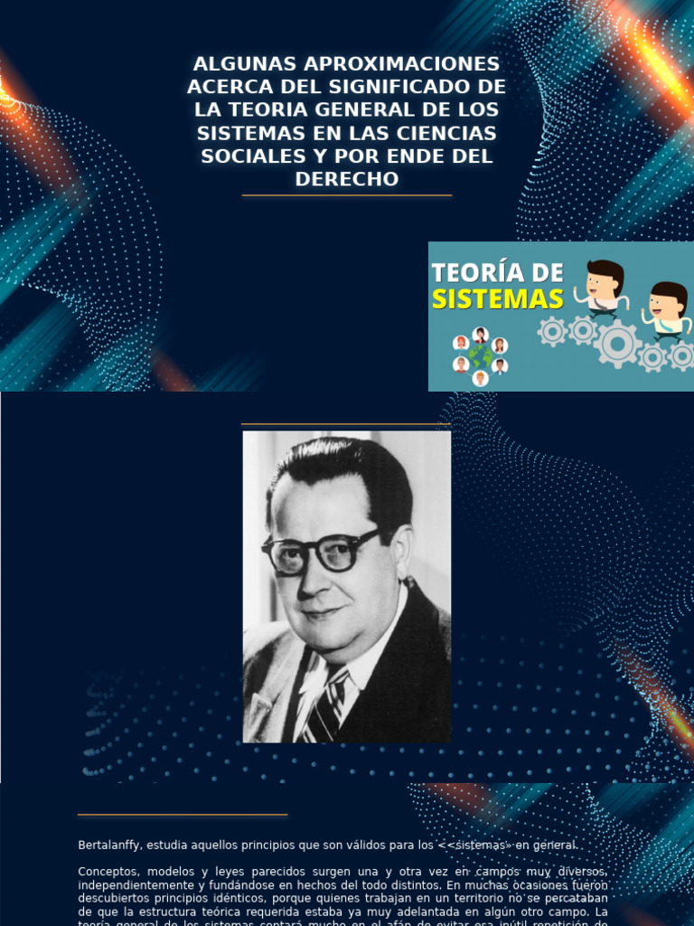 Presentacion Teoria de Sistemas | PDF | Epistemología de la ciencia | Interacciones de ...