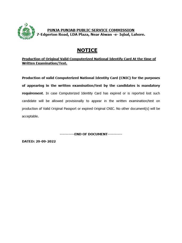 Production of Original Valid CNIC | PDF