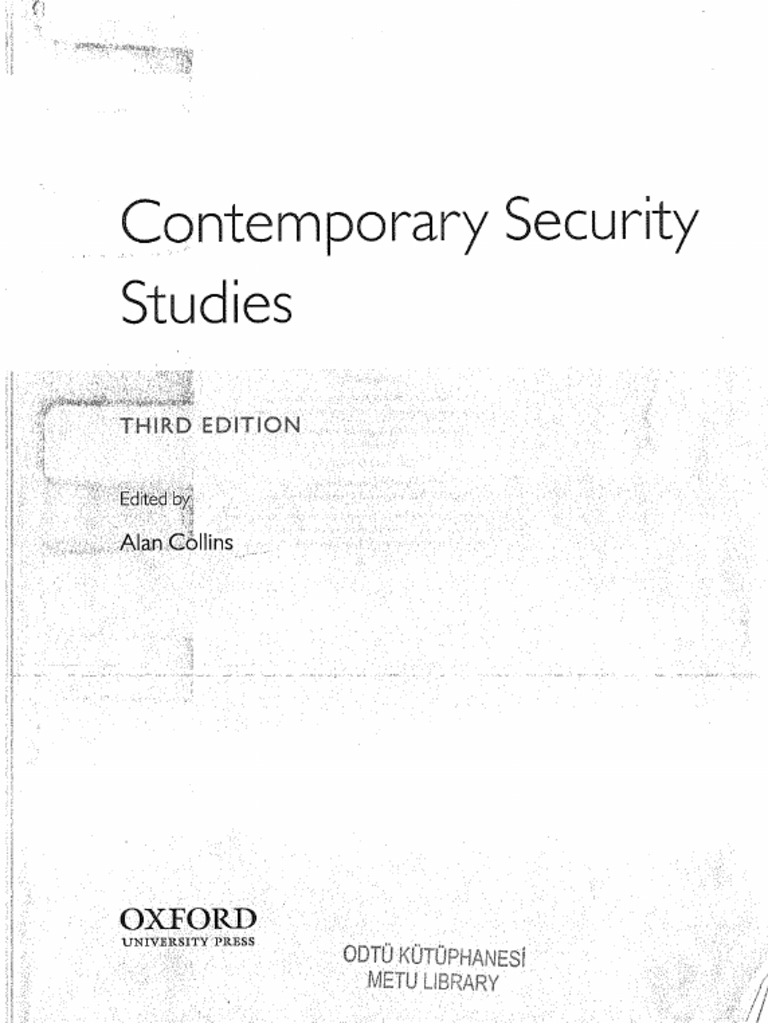 Alan Collins - Contemporary Security Studies | PDF