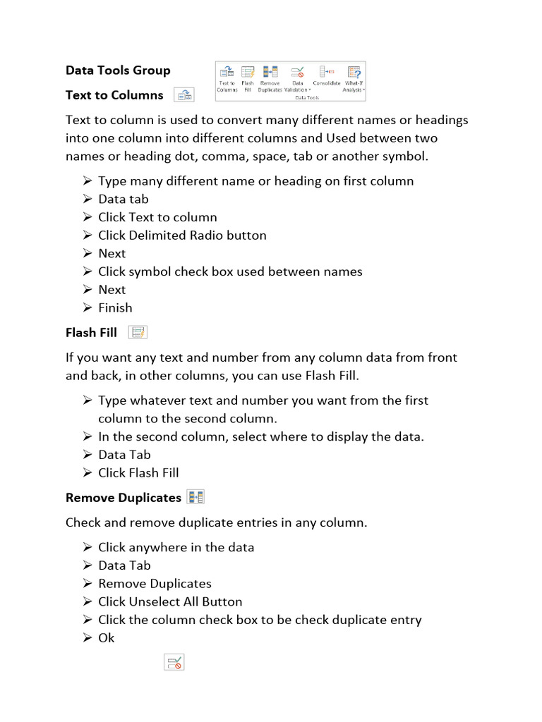 Thirty One Day In Computer Class Excel Text To Column Flash Fill Data Validation And More