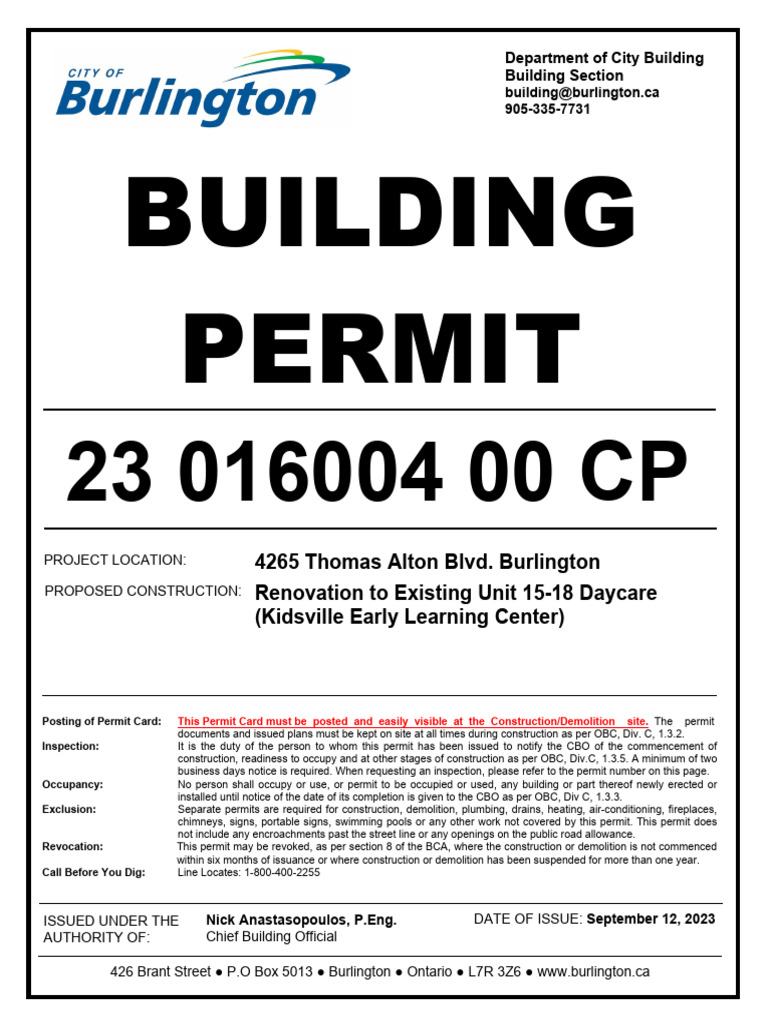 Permit Card | PDF | Home | Engineering