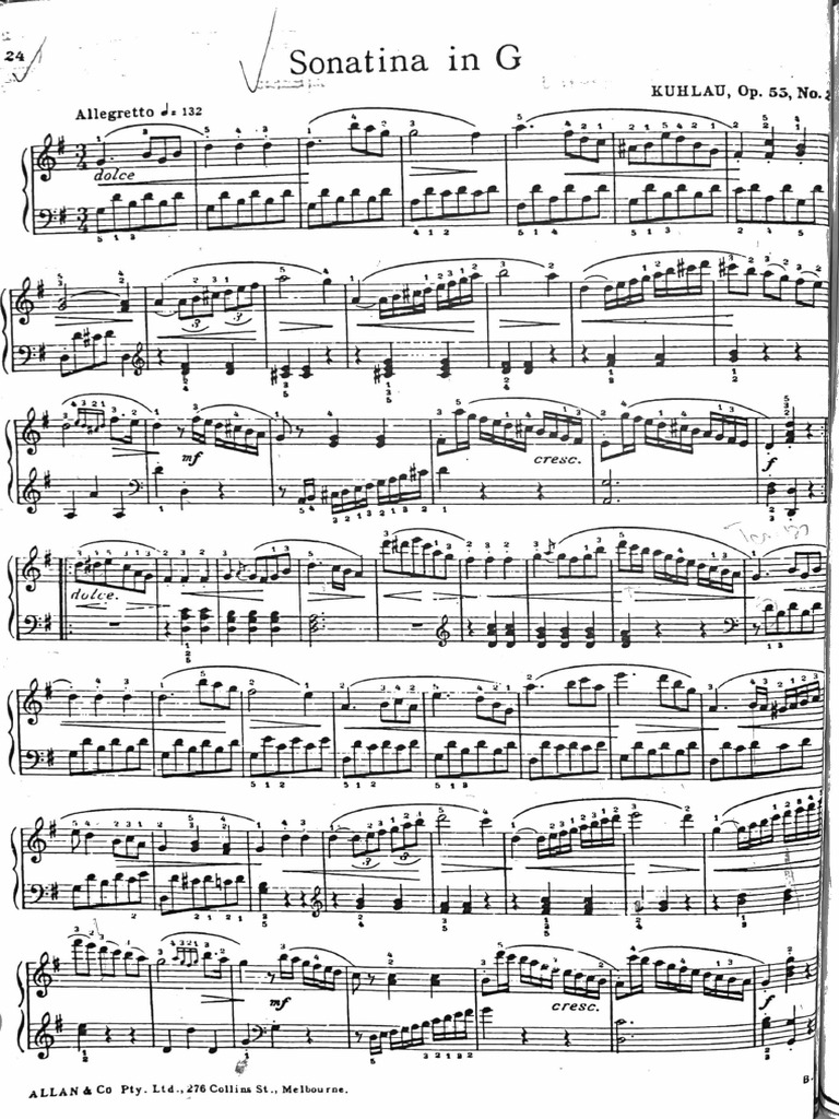 Kuhlau Op 55 No 2 Bagian 1 | PDF