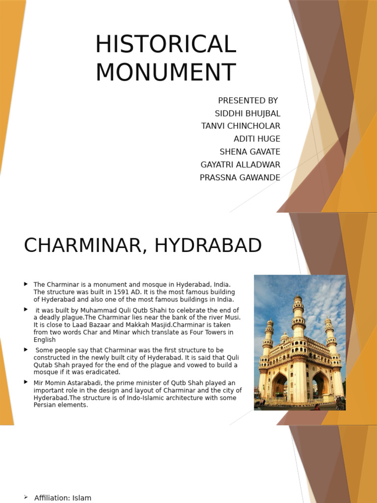 Charminar: History and Architecture | PDF | Architectural Design ...