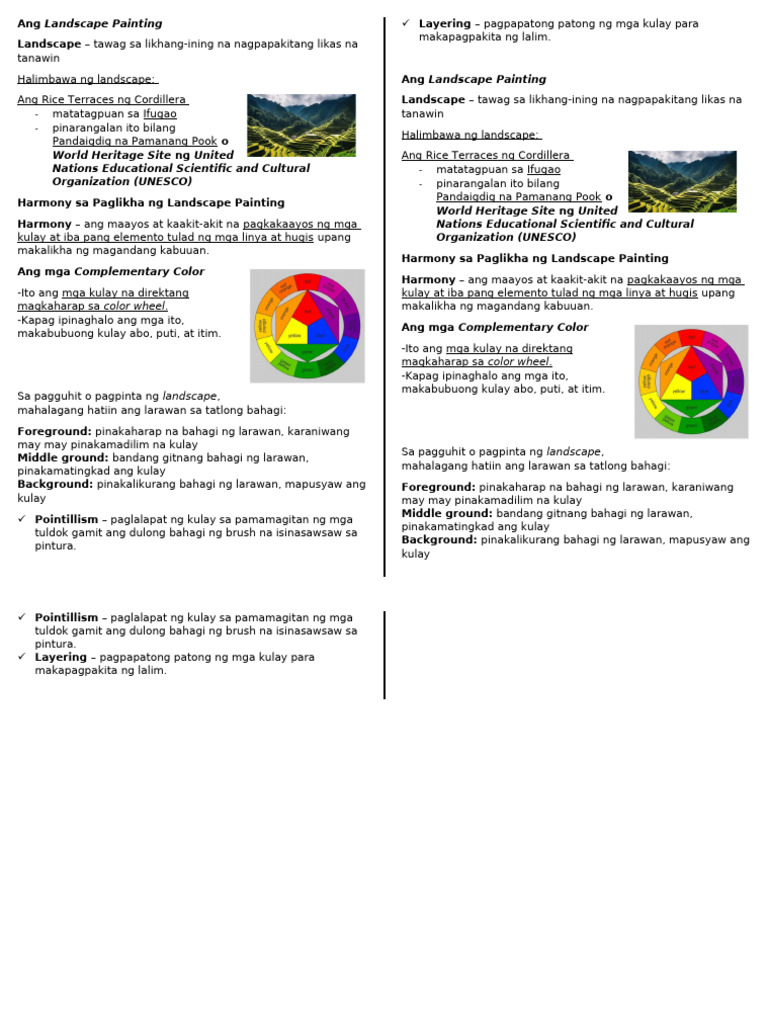 Ang Landscape Painting | PDF