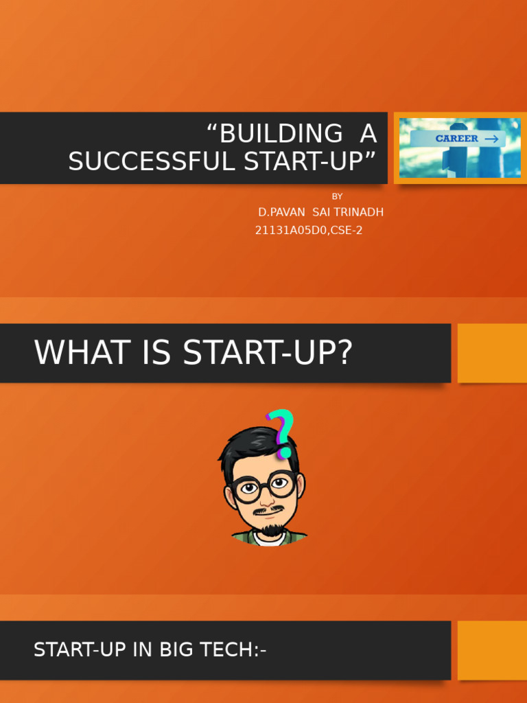 Building A Successful Start-Up | PDF | Startup Company | Small Business ...