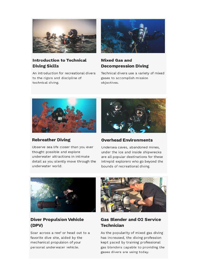NAUI & PADI Diver Training Courses | PDF | Scuba Diving | Underwater Diving