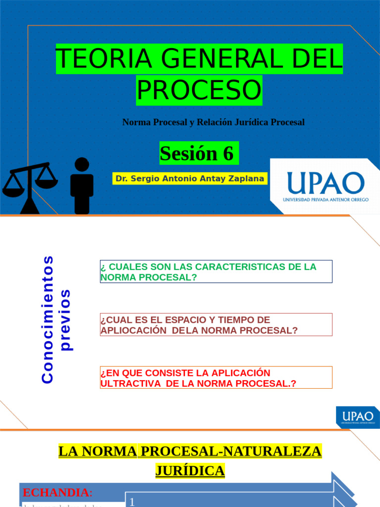 Sesion 6 - Ppts de Clase - Upao | PDF | Ley procesal | Ley Pública