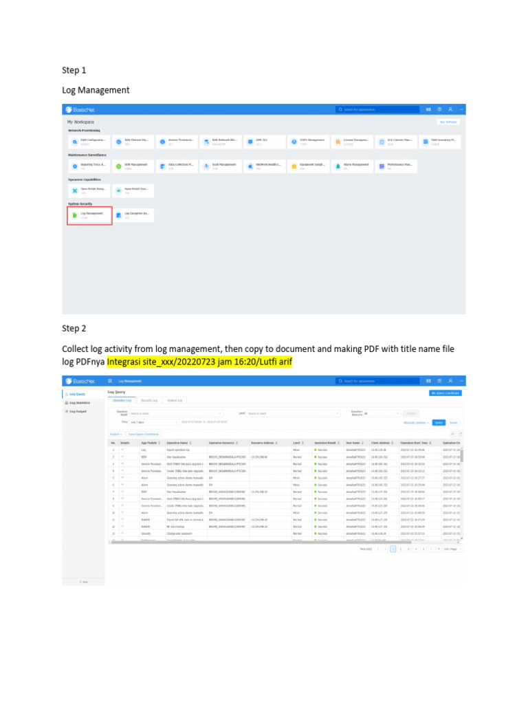 How To Collect Log Activity Form UME | PDF