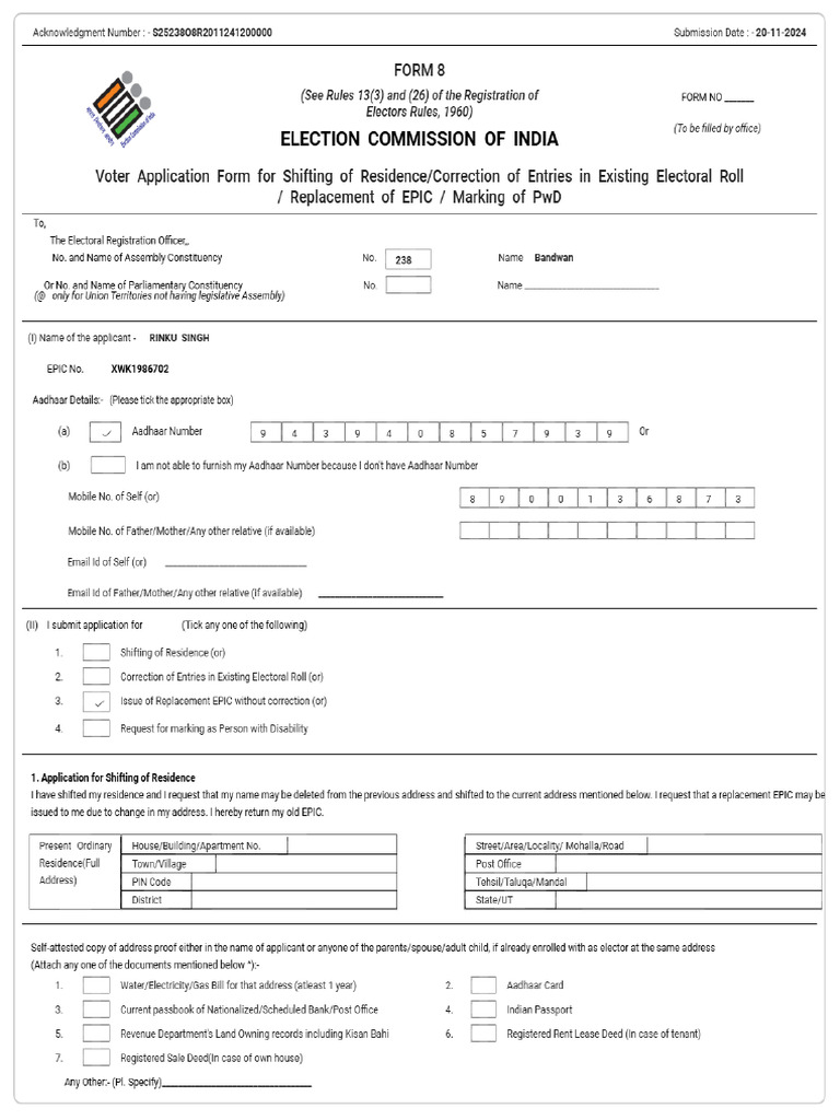 Form8 S25238O8R2011241200000 PDF | PDF