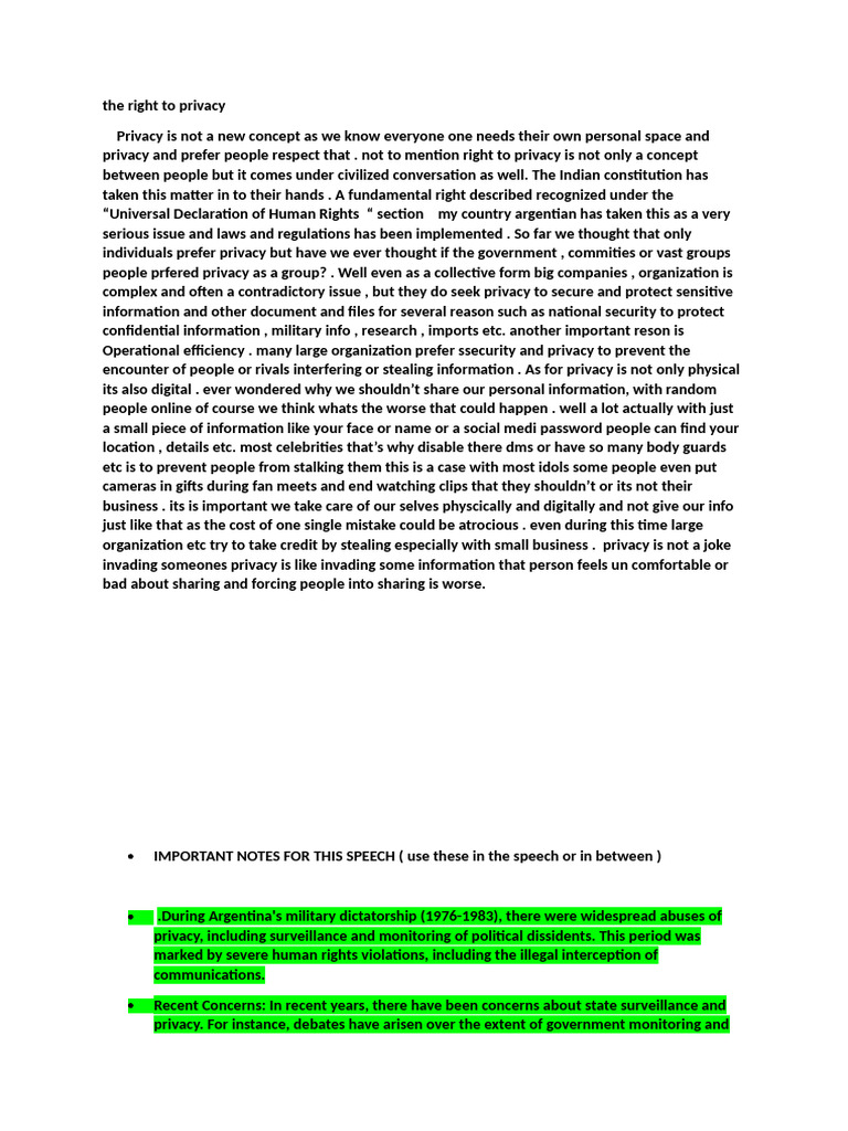The Right To Privacy | PDF | Privacy | Right To Privacy