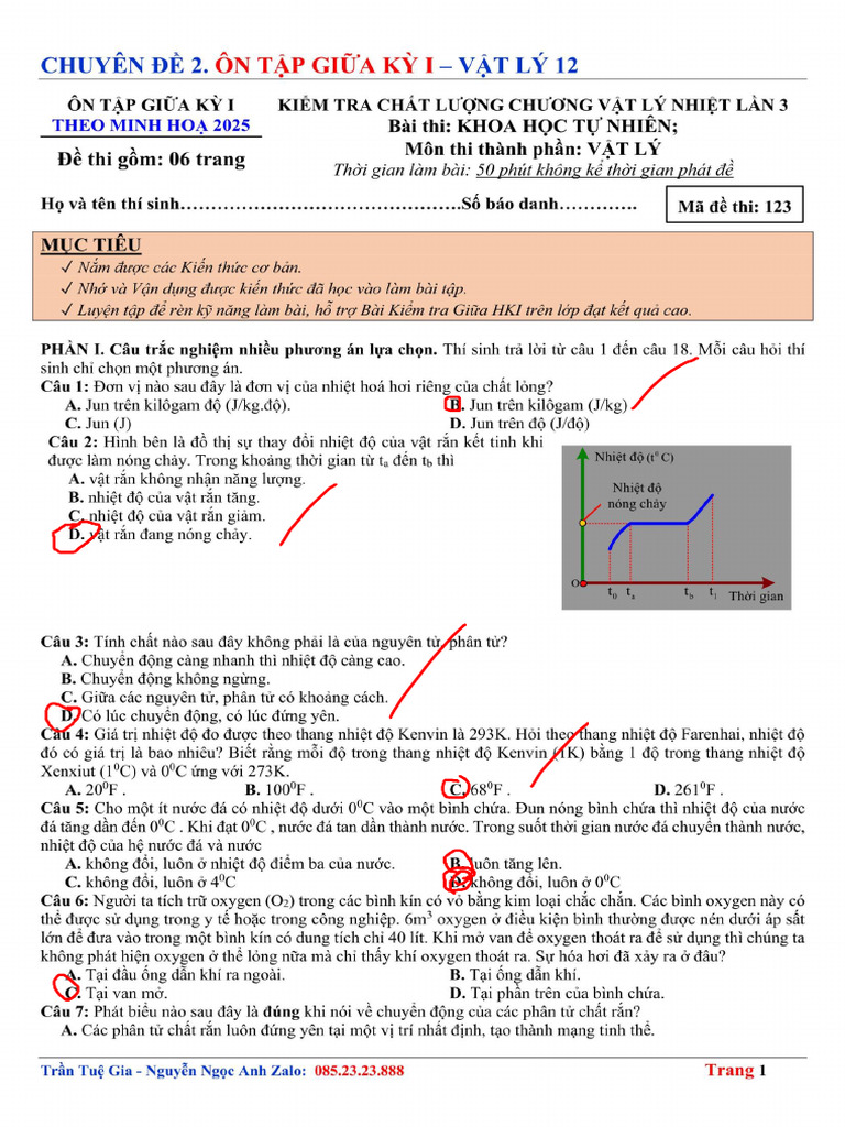 On Tap Giua Ky 1 Theo Minh Hoa 2025 de So 03 | PDF