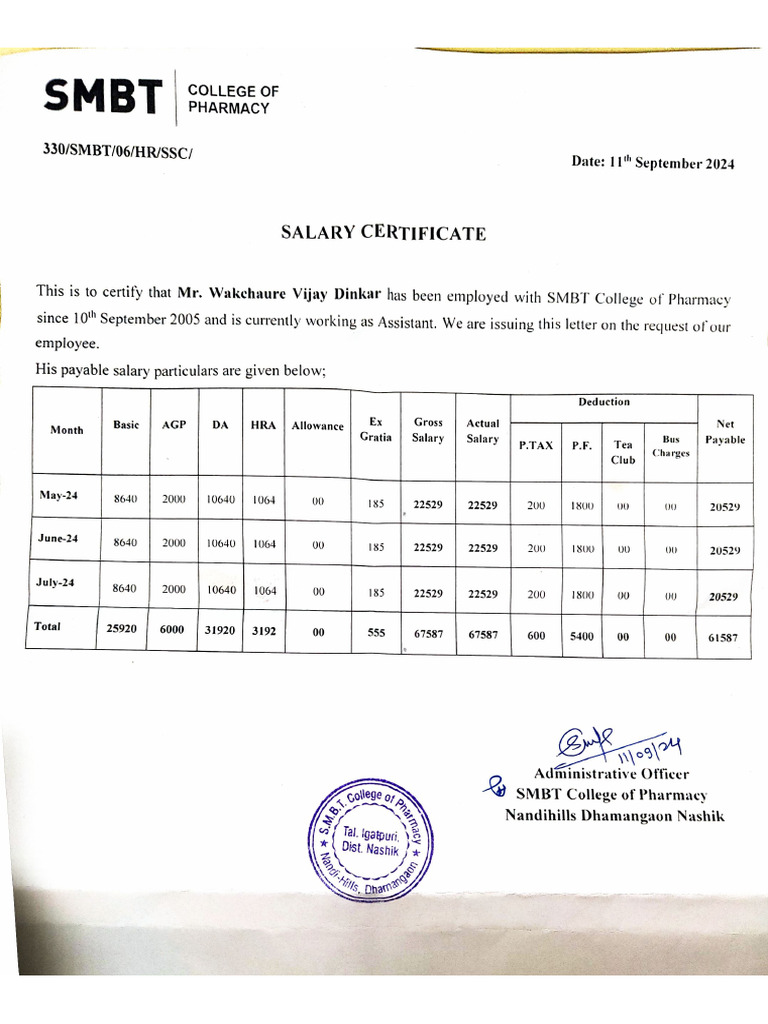 Document Salary | PDF