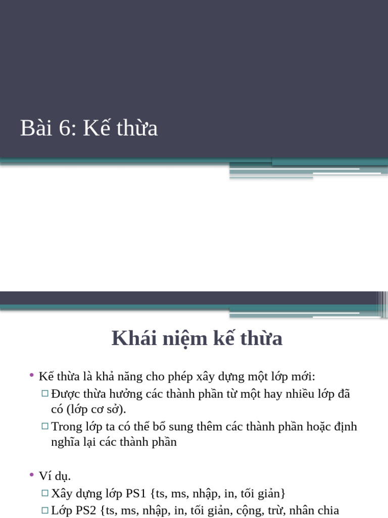 Bai6 KeThua | PDF