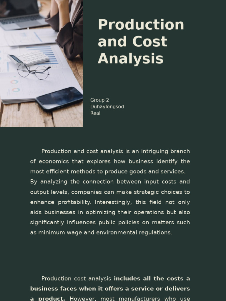 Production and Cost Analysis G3 | PDF | Economies Of Scale | Labour ...