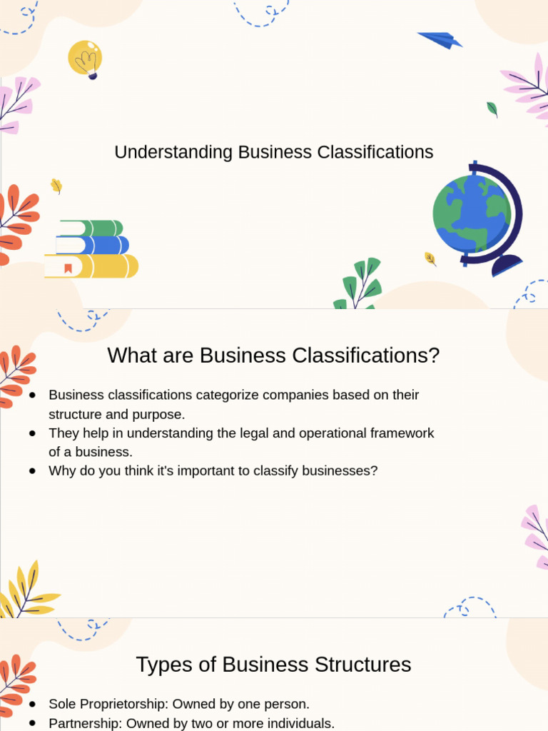 Understanding Business Classifications | PDF | Limited Liability ...