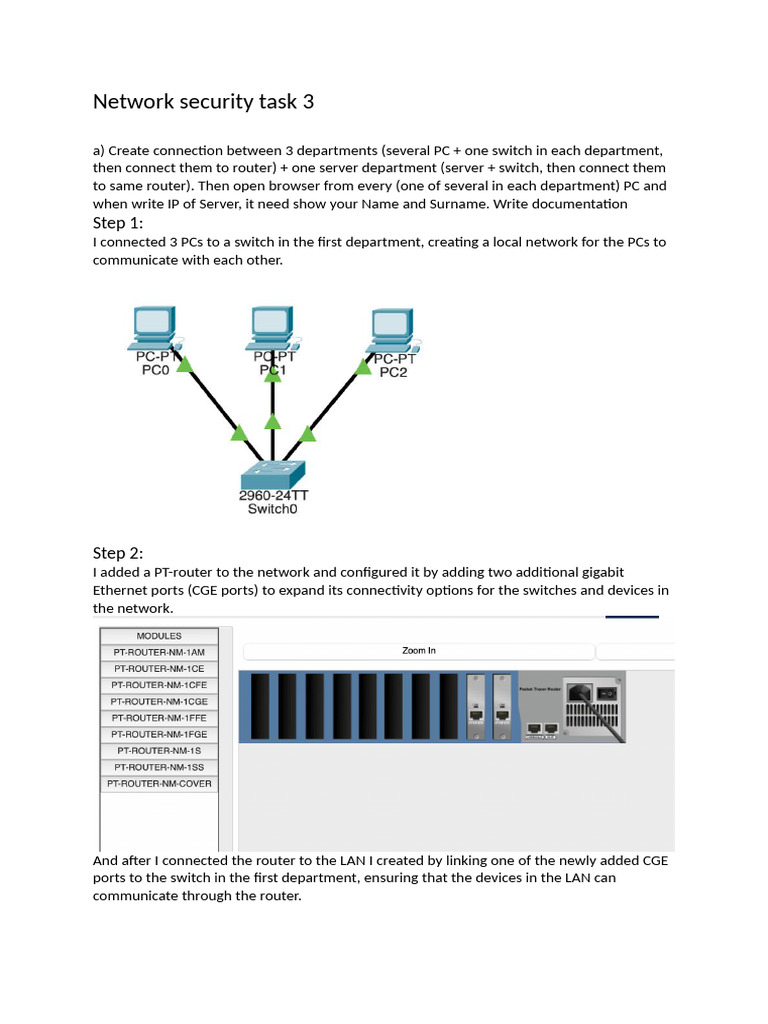Network Security Task 3 | PDF | Computer Network | Network Switch