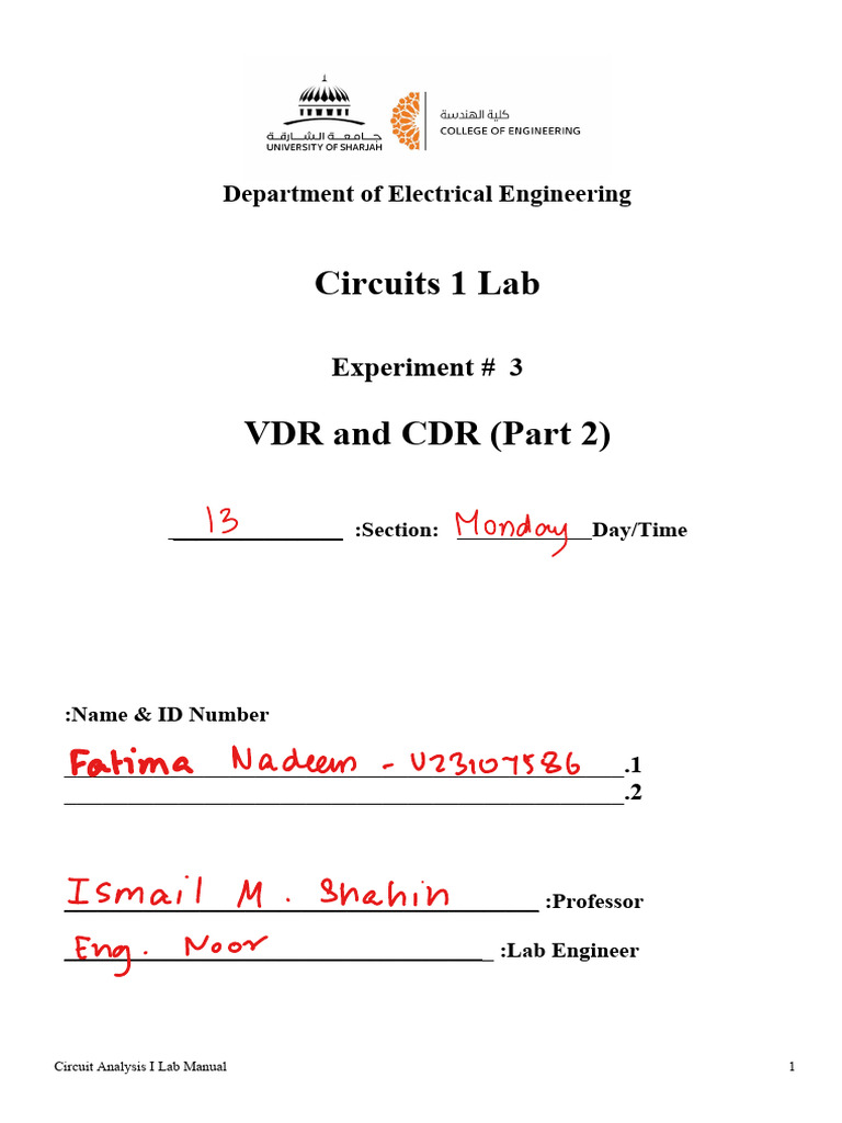 Lab3 G5 | PDF | Electrical Network | Network Analysis (Electrical Circuits)