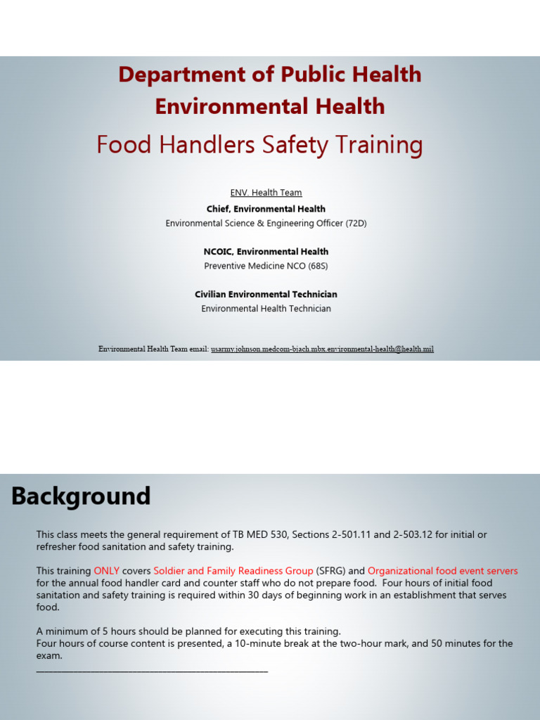 DPH-EH Food Handlers-Safety Training - FY24 | PDF | Foodborne Illness ...