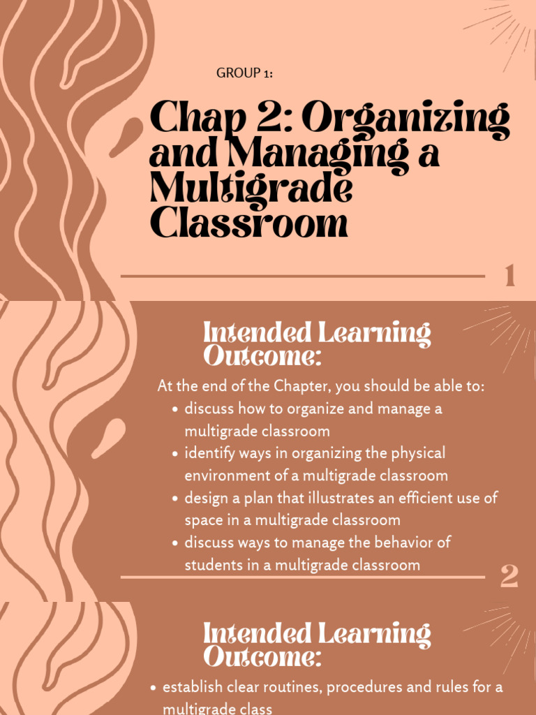 Chap 2 Organizing and Managing A Multigrade Classroom | PDF | Curriculum | Classroom