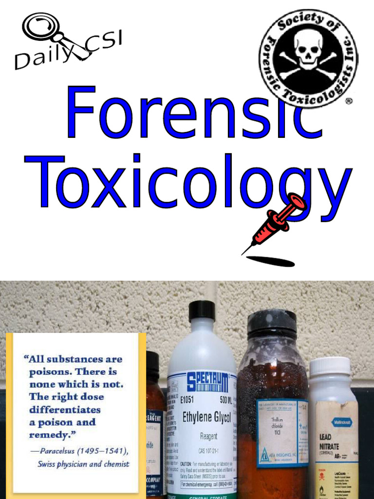 TOPIC Forensic Toxicology | PDF | Poison | Toxicology