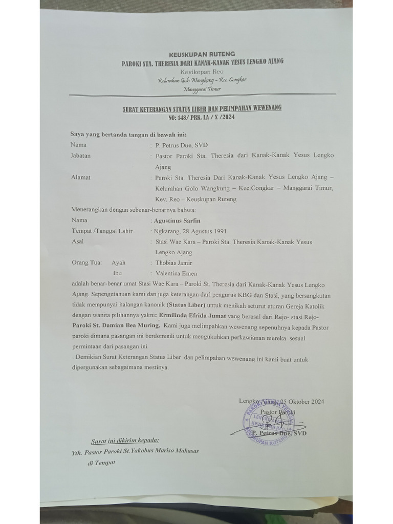 Contoh Status Liber | PDF