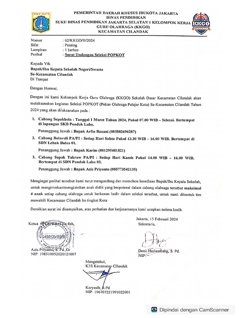 Surat Undangan POPKOT | PDF